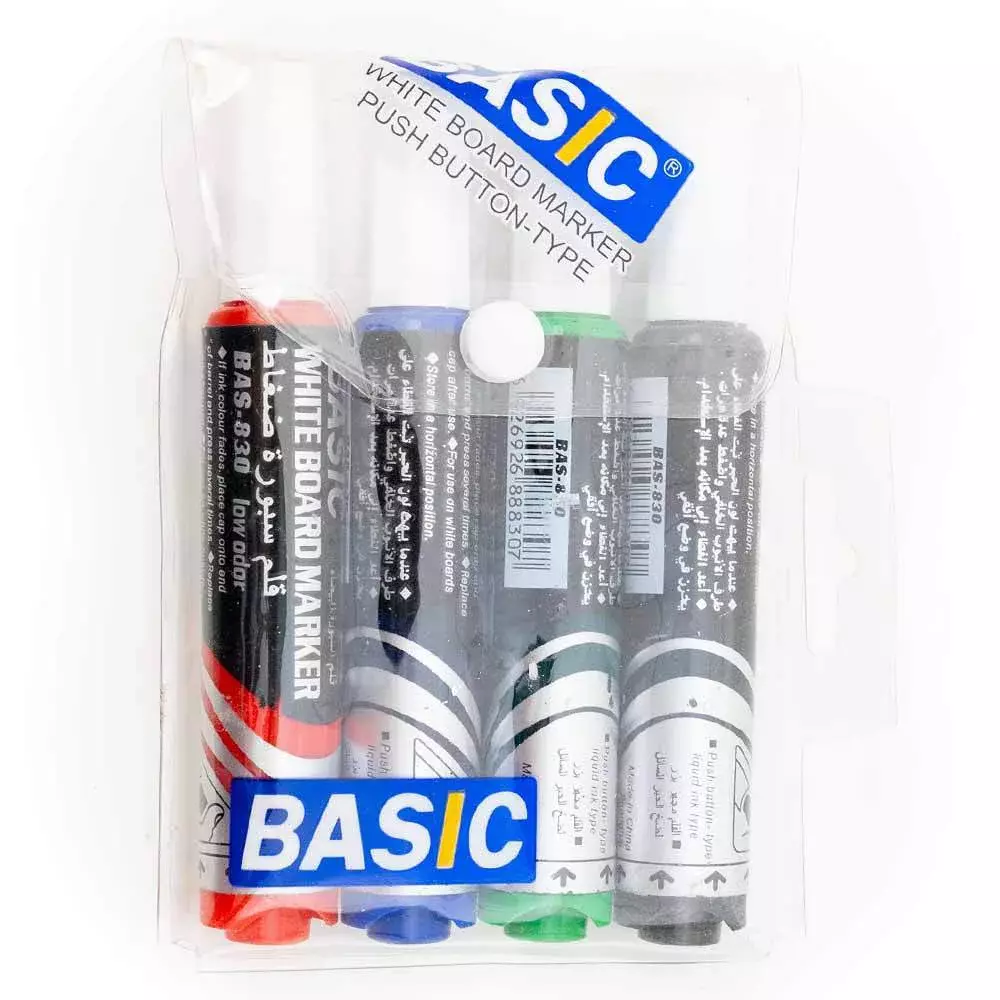 Basic White Board Marker, Set of 4 Colours