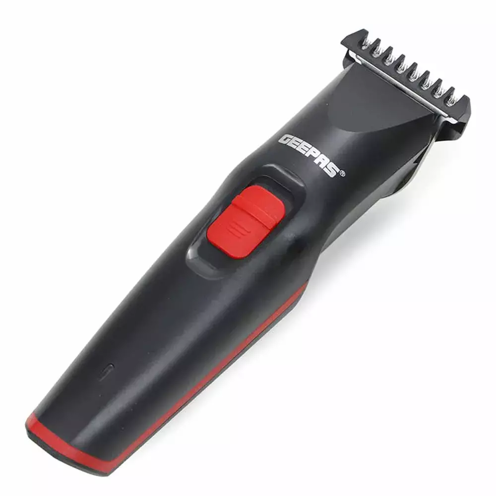 Geepas Rechargeable Trimmer with 3 Assorted Combs- Black